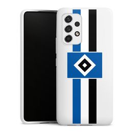 DeinDesign Galaxy A53 5G Handy Silikon H&uuml;lle Case wei&szlig; Handyh&uuml;lle Hamburger Sv Transparent Hsv Silikon Case