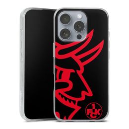 DeinDesign iPhone 16 Pro Handy Silikon H&uuml;lle Case transparent Handyh&uuml;lle 1. Fc Kaiserslautern Logo Official Licensed Product Silikon Case