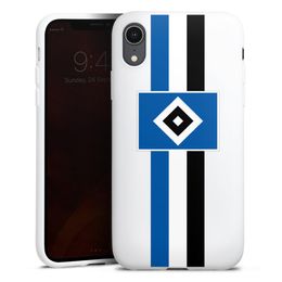 DeinDesign iPhone Xr Handy Silikon H&uuml;lle Case wei&szlig; Handyh&uuml;lle Hamburger Sv Transparent Hsv Silikon Case