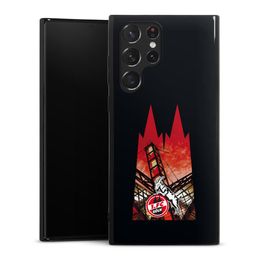 DeinDesign Galaxy S22 Ultra Handy Silikon H&uuml;lle Case schwarz Handyh&uuml;lle 1. Fc K&ouml;ln Cologne Cathedral Official Licensed Product