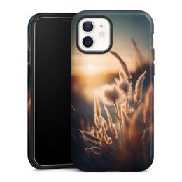 DeinDesign iPhone 12 mini Handy Panzer Handyh&uuml;lle robuste Outdoor H&uuml;lle Schutzh&uuml;lle gl&auml;nzend Sun Pampasgras Nature Tough Case
