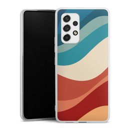 DeinDesign Galaxy A53 5G Handy Silikon H&uuml;lle Case transparent Handyh&uuml;lle Colour Wave Ombre Silikon Case