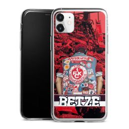 DeinDesign iPhone 11 Handy Slim Case Silikon Handyh&uuml;lle transparent H&uuml;lle extra d&uuml;nn 1. Fck Official Licensed Product 1. Fc Kaiserslautern Silikon Slim Case