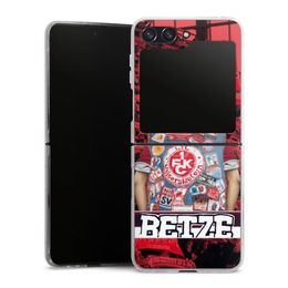 DeinDesign Galaxy Z Flip 5 Handy Hard Case Schutzh&uuml;lle transparent Smartphone Handy H&uuml;lle 1. Fc Kaiserslautern 1. Fck Official Licensed Product Hard Case