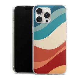 DeinDesign iPhone 15 Pro Max Handy Silikon H&uuml;lle Case transparent Handyh&uuml;lle Ombre Wave Colour Silikon Case