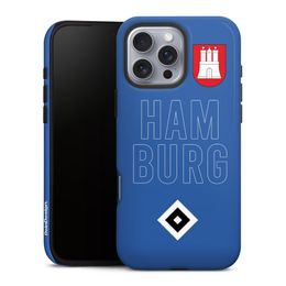 DeinDesign iPhone 16 Pro Max Handy Panzer Handyh&uuml;lle robuste Outdoor H&uuml;lle Schutzh&uuml;lle gl&auml;nzend Official Licensed Product Hamburg Hamburger Sv Tough Case