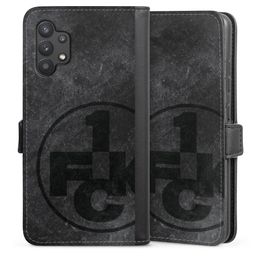 DeinDesign Galaxy A32 4G Handy Klapph&uuml;lle Handyh&uuml;lle aus Kunst Leder schwarz Flip Case Concrete 1. Fc Kaiserslautern 1. Fck Sideflip mit Lasche