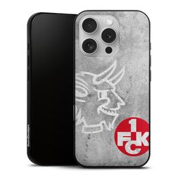 DeinDesign iPhone 16 Pro Handy Slim Case extra d&uuml;nn Silikon Handyh&uuml;lle schwarz H&uuml;lle 1. Fck Devil 1. Fc Kaiserslautern Silikon Slim Case