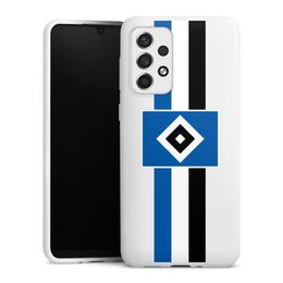 DeinDesign Galaxy A33 5G Handy Silikon H&uuml;lle Case wei&szlig; Handyh&uuml;lle Hamburger Sv Transparent Hsv Silikon Case