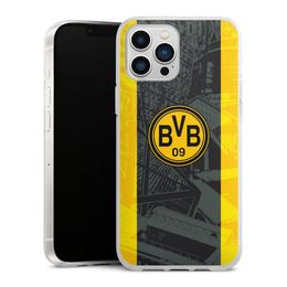DeinDesign iPhone 13 Pro Max Handy Silikon H&uuml;lle Case transparent Handyh&uuml;lle Bvb Borussia Dortmund Stadium Silikon Case