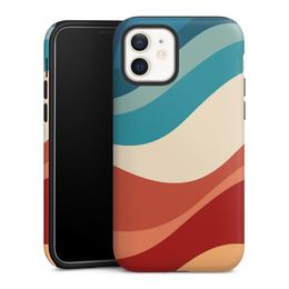 DeinDesign iPhone 12 mini Handy Panzer Handyh&uuml;lle robuste Outdoor H&uuml;lle Schutzh&uuml;lle matt Colour Wave Ombre Tough Case