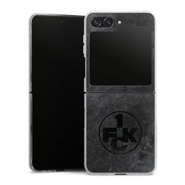 DeinDesign Galaxy Z Flip 5 Handy Hard Case Schutzh&uuml;lle transparent Smartphone Handy H&uuml;lle Concrete 1. Fck 1. Fc Kaiserslautern Hard Case