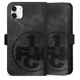 DeinDesign iPhone 11 Handy Klapph&uuml;lle Handyh&uuml;lle aus Kunst Leder schwarz Flip Case Concrete 1. Fc Kaiserslautern 1. Fck Sideflip mit Lasche