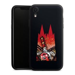 DeinDesign iPhone Xr Handy Premium Silikon H&uuml;lle Handyh&uuml;lle schwarz Case 1. Fc K&ouml;ln Cologne Cathedral Official Licensed Product Silikon Premium Case