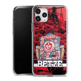 DeinDesign iPhone 11 Pro Max Handy Silikon H&uuml;lle Case transparent Handyh&uuml;lle 1. Fc Kaiserslautern 1. Fck Official Licensed Product Silikon Case