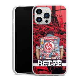 DeinDesign iPhone 13 Pro Handy Silikon H&uuml;lle Case wei&szlig; Handyh&uuml;lle Official Licensed Product 1. Fc Kaiserslautern 1. Fck Silikon Case