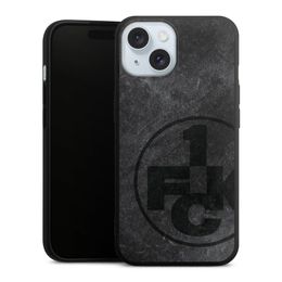 DeinDesign iPhone 15 Handy Premium Silikon H&uuml;lle Handyh&uuml;lle schwarz Case Concrete 1. Fc Kaiserslautern 1. Fck Silikon Premium Case