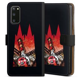 DeinDesign Galaxy S20 Handy Klapph&uuml;lle Handyh&uuml;lle aus Kunst Leder schwarz Flip Case Official Licensed Product 1. Fc K&ouml;ln Cologne Cathedral Sideflip mit Lasche