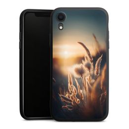 DeinDesign iPhone Xr Handy Premium Silikon H&uuml;lle Handyh&uuml;lle schwarz Case Sun Pampasgras Nature Silikon Premium Case