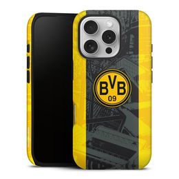 DeinDesign iPhone 16 Pro Handy Panzer Handyh&uuml;lle robuste Outdoor H&uuml;lle Schutzh&uuml;lle gl&auml;nzend Bvb Borussia Dortmund Stadium Tough Case