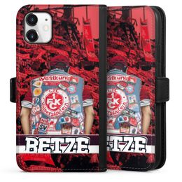 DeinDesign iPhone 11 Handy Klapph&uuml;lle Handyh&uuml;lle aus Kunst Leder schwarz Flip Case Official Licensed Product 1. Fc Kaiserslautern 1. Fck Sideflip mit Lasche