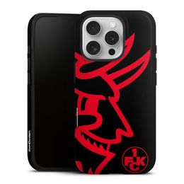 DeinDesign iPhone 16 Pro Handy Panzer Handyh&uuml;lle robuste Outdoor H&uuml;lle Schutzh&uuml;lle gl&auml;nzend 1. Fc Kaiserslautern Logo Official Licensed Product Tough Case