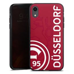 DeinDesign iPhone Xr Handy Silikon H&uuml;lle Case schwarz Handyh&uuml;lle Lettering F95 Fortuna D&uuml;sseldorf