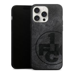 DeinDesign iPhone 15 Pro Max Handy Premium Silikon H&uuml;lle Handyh&uuml;lle schwarz Case Concrete 1. Fc Kaiserslautern 1. Fck Silikon Premium Case