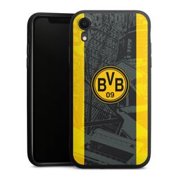 DeinDesign iPhone Xr Handy Premium Silikon H&uuml;lle Handyh&uuml;lle schwarz Case Bvb Borussia Dortmund Stadium Silikon Premium Case