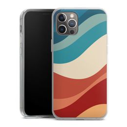 DeinDesign iPhone 12 Pro Max Handy Silikon H&uuml;lle Case transparent Handyh&uuml;lle Ombre Wave Colour Silikon Case