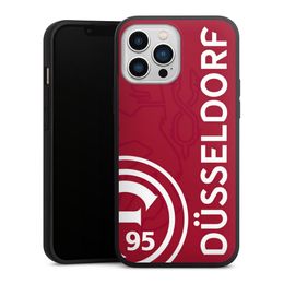 DeinDesign iPhone 13 Pro Max Handy Premium Silikon H&uuml;lle Handyh&uuml;lle schwarz Case Lettering F95 Fortuna D&uuml;sseldorf Silikon Premium Case