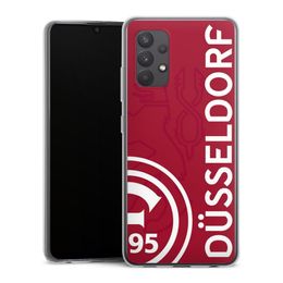 DeinDesign Galaxy A32 4G Handy Silikon H&uuml;lle Case transparent Handyh&uuml;lle Lettering F95 Fortuna D&uuml;sseldorf Silikon Case