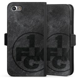 DeinDesign iPhone SE (2022) Handy Klapph&uuml;lle Handyh&uuml;lle aus Kunst Leder schwarz Flip Case Concrete 1. Fc Kaiserslautern 1. Fck Sideflip mit Lasche