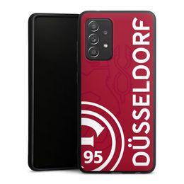 DeinDesign Galaxy A52s 5G Handy Premium Silikon H&uuml;lle Handyh&uuml;lle schwarz Case Lettering F95 Fortuna D&uuml;sseldorf Silikon Premium Case