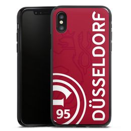 DeinDesign iPhone X Handy Silikon H&uuml;lle Case schwarz Handyh&uuml;lle Lettering F95 Fortuna D&uuml;sseldorf