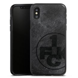 DeinDesign iPhone X Handy Silikon H&uuml;lle Case schwarz Handyh&uuml;lle Concrete 1. Fc Kaiserslautern 1. Fck
