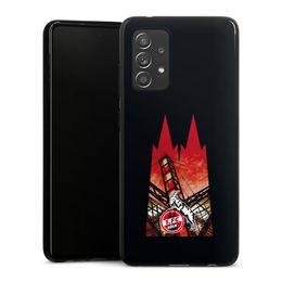 DeinDesign Galaxy A52s 5G Handy Silikon H&uuml;lle Case schwarz Handyh&uuml;lle Official Licensed Product 1. Fc K&ouml;ln Cologne Cathedral