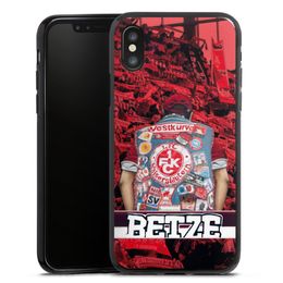DeinDesign iPhone X Handy Silikon H&uuml;lle Case schwarz Handyh&uuml;lle Official Licensed Product 1. Fc Kaiserslautern 1. Fck