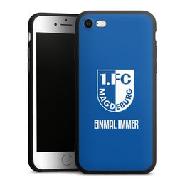 DeinDesign iPhone SE (2020) Handy Premium Silikon H&uuml;lle Handyh&uuml;lle schwarz Case Coat Of Arms 1. Fc Magdeburg Official Licensed Product Silikon Premium Case