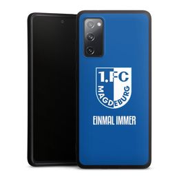 DeinDesign Galaxy S20 FE Handy Premium Silikon H&uuml;lle Handyh&uuml;lle schwarz Case Coat Of Arms 1. Fc Magdeburg Official Licensed Product Silikon Premium Case