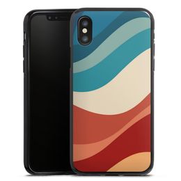 DeinDesign iPhone X Handy Silikon H&uuml;lle Case schwarz Handyh&uuml;lle Ombre Wave Colour