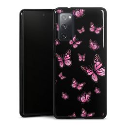DeinDesign Galaxy S20 FE 5G Handy Silikon H&uuml;lle Case schwarz Handyh&uuml;lle Muster Butterfly Motiv Ohne Hintergrund