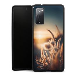 DeinDesign Galaxy S20 FE 5G Handy Silikon H&uuml;lle Case schwarz Handyh&uuml;lle Nature Pampasgras Sun