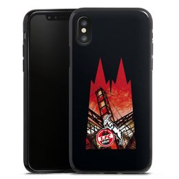 DeinDesign iPhone X Handy Silikon H&uuml;lle Case schwarz Handyh&uuml;lle 1. Fc K&ouml;ln Cologne Cathedral Official Licensed Product