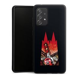 DeinDesign Galaxy A52s 5G Handy Premium Silikon H&uuml;lle Handyh&uuml;lle schwarz Case Official Licensed Product 1. Fc K&ouml;ln Cologne Cathedral Silikon Premium Case