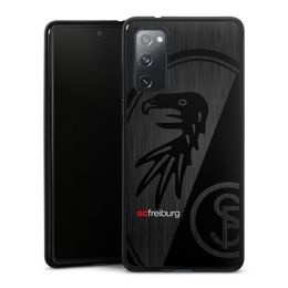 DeinDesign Galaxy S20 FE 5G Handy Silikon H&uuml;lle Case schwarz Handyh&uuml;lle Metallic Look Sc Freiburg Official Licensed Product