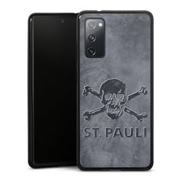 DeinDesign Galaxy S20 FE 5G Handy Silikon H&uuml;lle Case schwarz Handyh&uuml;lle Concrete Logo Fc St. Pauli