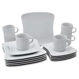 Kaffeeservice RETSCH ARZBERG "Geschirr-Set, Service SANDY" Geschirr-Sets Gr. 18 tlg., weiß Porzellan Made in Germany, 18 Teile, für 6 Personen