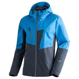 Funktionsjacke Maier Sports "Lindon M" Gr. 48, blau (stahlblau) Herren Jacken Outdoorjacke, wasserdicht, RV-Taschen, Kapuze