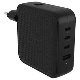 TARGUS Schnelllade-Gerät "HYPERJuice 100W GaN Travel Charger 3x USB-C + 1x USB-A" Ladegeräte schwarz